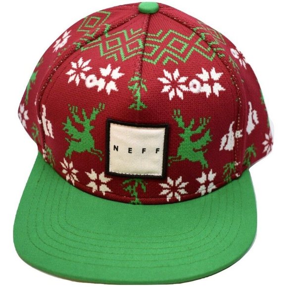 Neff | Accessories | Neff Youth Yuletide Christmas Reindeer Crew Cap ...